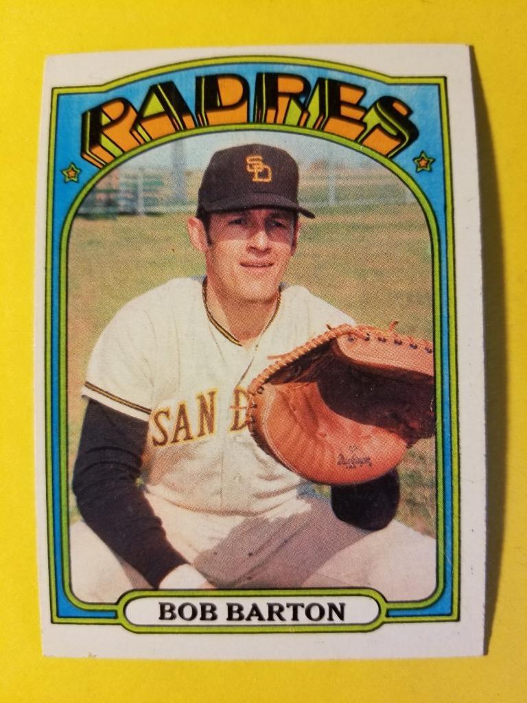 VINTAGE BOB BARTON #39 SAN DIEGO PADRES - 1972 TOPPS MLB BASEBALL | eBay