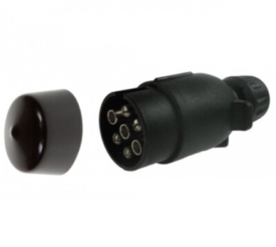 Towing Electrics 7 Pin Plug 12N Plastic & Cover for Car Trailer Caravan ...