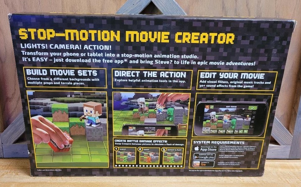 Minecraft Stop-Motion Movie Creator Set – Includes 4 Figures – New in ...