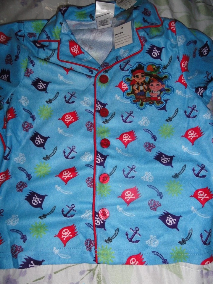 Size 4 Flannel 2 piece boys pajamas Jake and the Never Land Pirates | eBay
