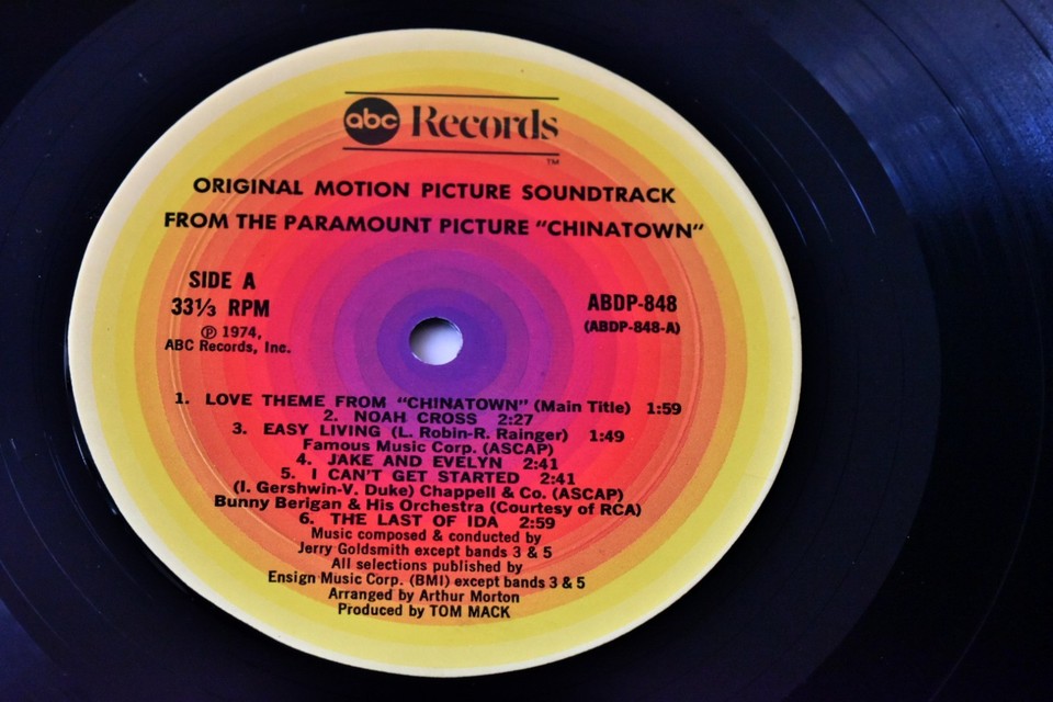 TAS LIST ABC RECORD STEREO ABDP848 USA 1974 ORIGINAL "Chinatown" Jerry ...