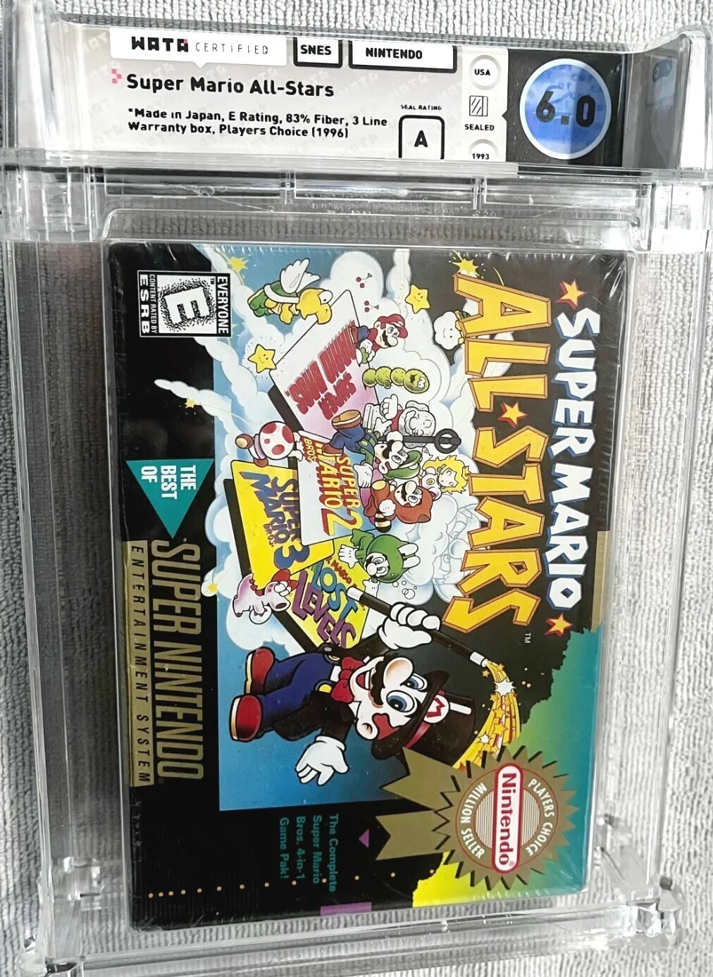 Sealed SUPER MARIO ALL-STARS - WATA 6.0 A - Nintendo SNES PC VGA - 1993 ...