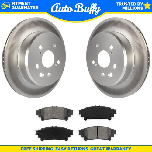 Coated Brake Rotor Semi-Metallic Pad Rear Kit For Lexus GS350 IS300 ...