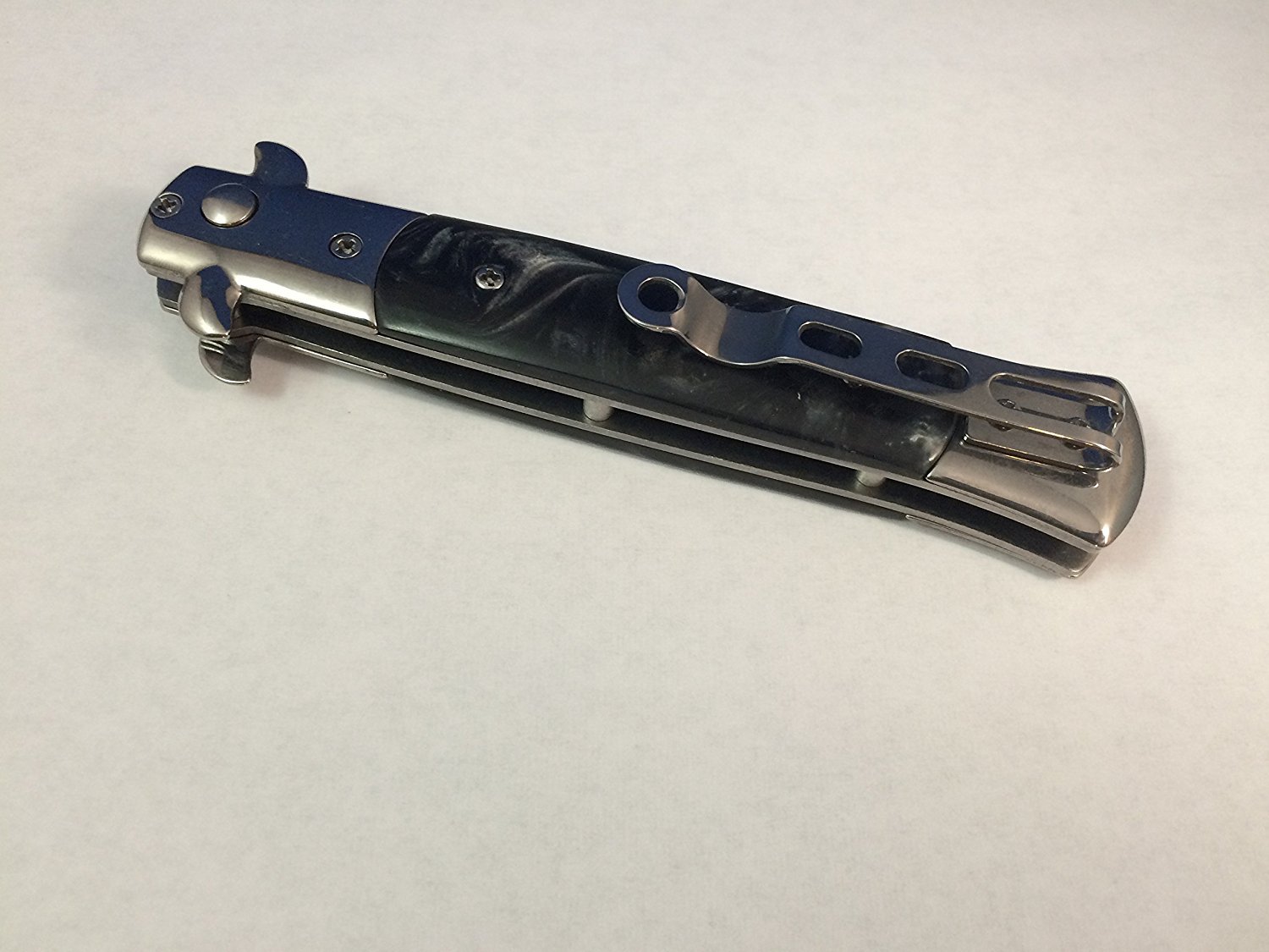 Metal Switchblade Comb - Black Novelty Knife Toy Greaser Push Button | eBay