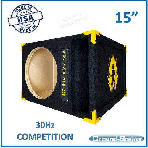 Ground Shaker Single 15" Competition Ported / Vented Sub Box Subwoofer ...