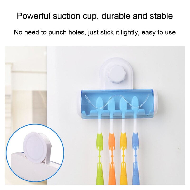 Toothbrush Holder Strong Suction Cup Wall Mounted Toothbrushes Rack | eBay