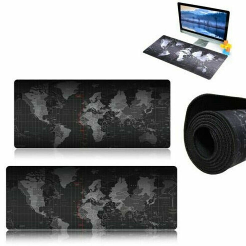 Desk Mousepad Anti-slip World Map Pattern Gaming Mouse Pad Keyboard Mat ...