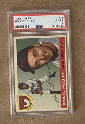 1955 Topps Baseball Howie Pollet Chicago Cubs Card #76 PSA 4 | eBay