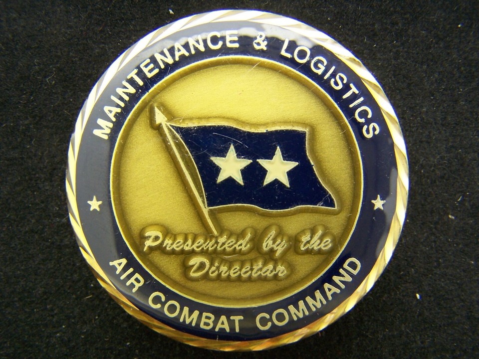 Air Combat Command Director Maintenance & Logistics Challenge Coin | eBay