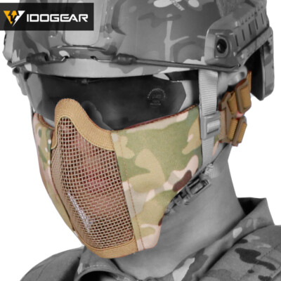 IDOGEAR Airsoft Mask Paintball Mask Mesh Half Face Mask Tactical Gear ...