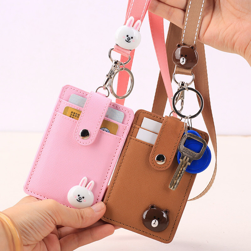3D Cartoon Leather ID Opal Myki Metro Debit Card Holder Lanyard chain ...