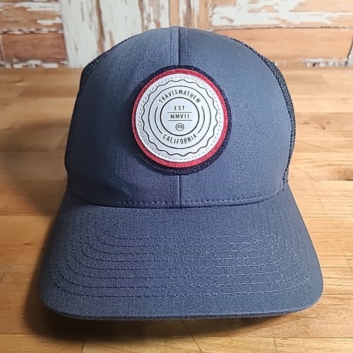 Travis Mathew Men's Heather Blue Mesh Snapback Cap The Patch California ...