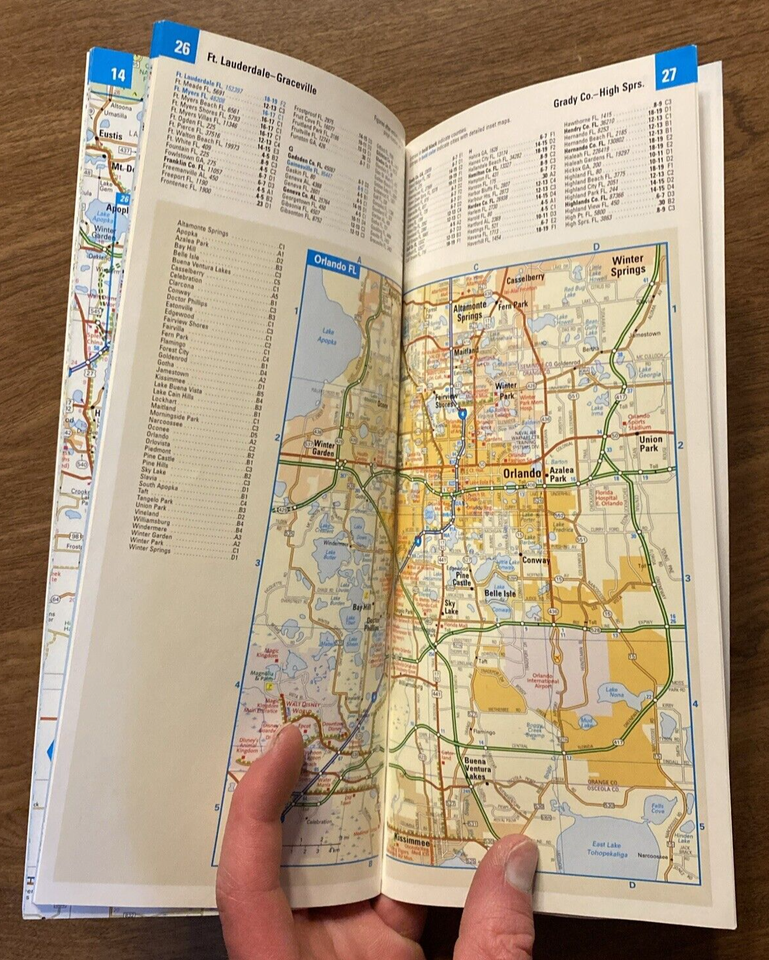 Florida State Road Atlas Maps Travel Book 2004 Michelin Vacation ...