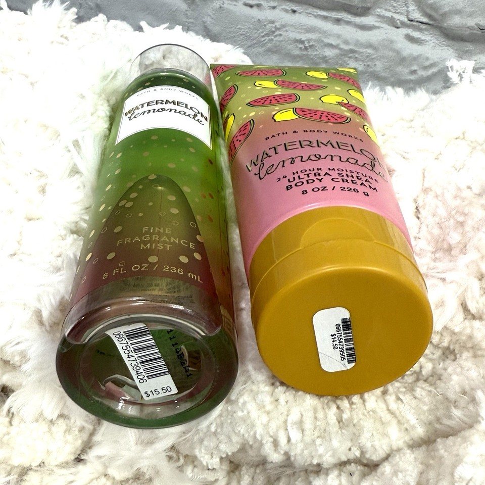 Bath & Body Works Watermelon Lemonade Fine Body Mist & Ultra Shea Body ...
