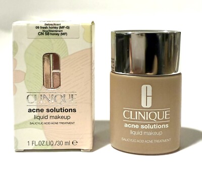 CLINIQUE ACNE SOLUTIONS LIQUID MAKEUP SALICYLIC ACID TREATMENT CN 58 ...