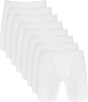 CLUB ROOM MEN'S 8 PACKS COZY BOXER BRIEFS UNDERWEAR | WHITE | SMALL | eBay