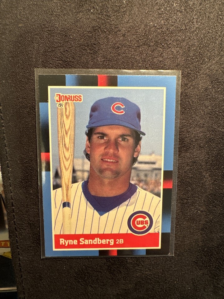 1988 Ryan Sandberg error card. This card features a miscut | eBay
