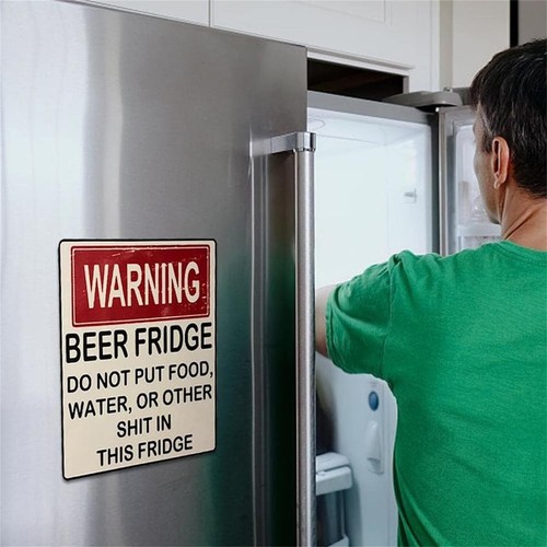 Funny Beer Fridge Vintage Sticker Sign, Hilarious Fridge Stickers ...