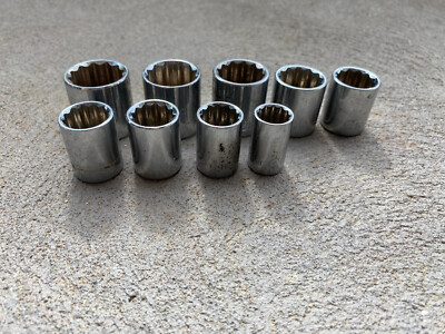 Crescent 9-piece 12-point square socket set, chrome vanadium | eBay