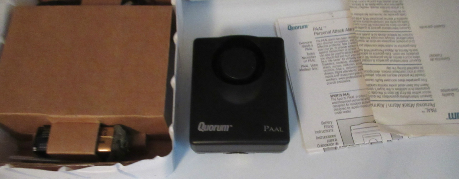 Quorum PAAL Personal Attack Alarm Small Protection Device Boxed Set Kit ...