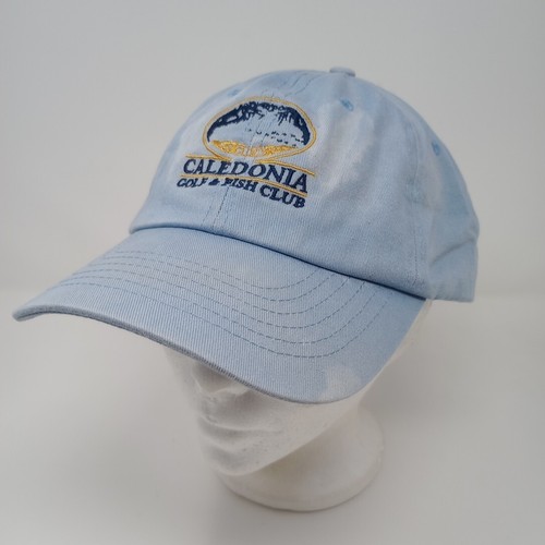 Caledonia Golf & Fish Club DPC Blue 100% Cotton Adjustable Baseball Cap ...