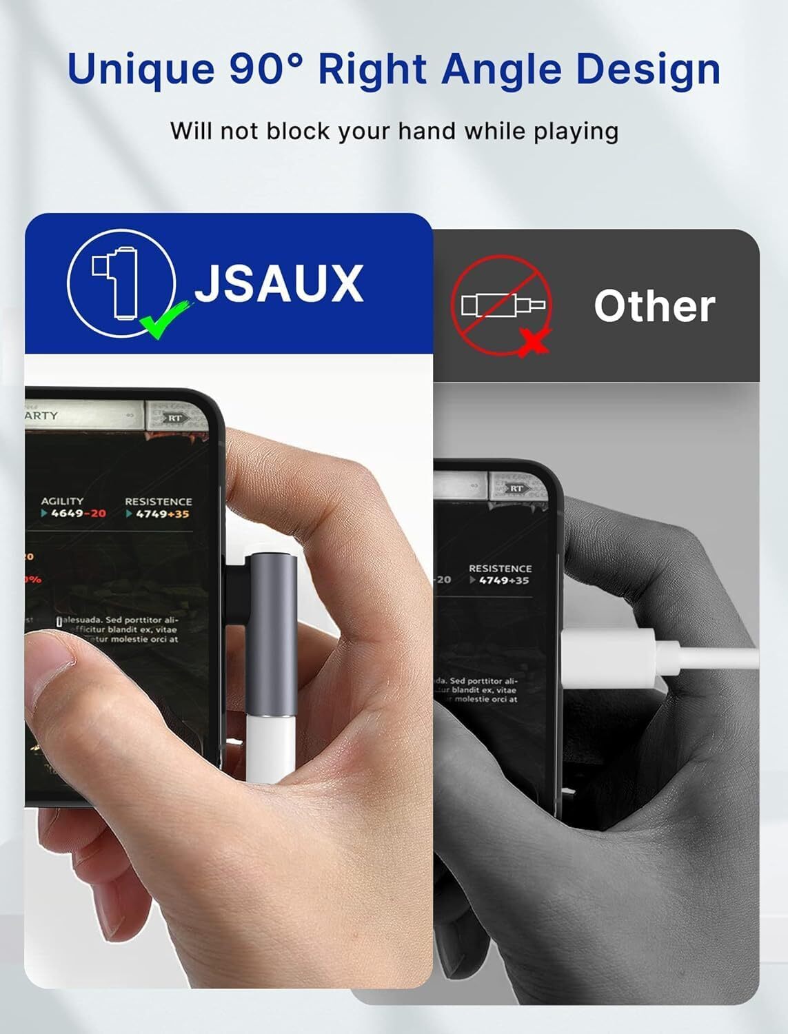 JSAUX 2 Pack Right Angle USB C to 3.5mm Audio Adapter, Type 2 Pack ...