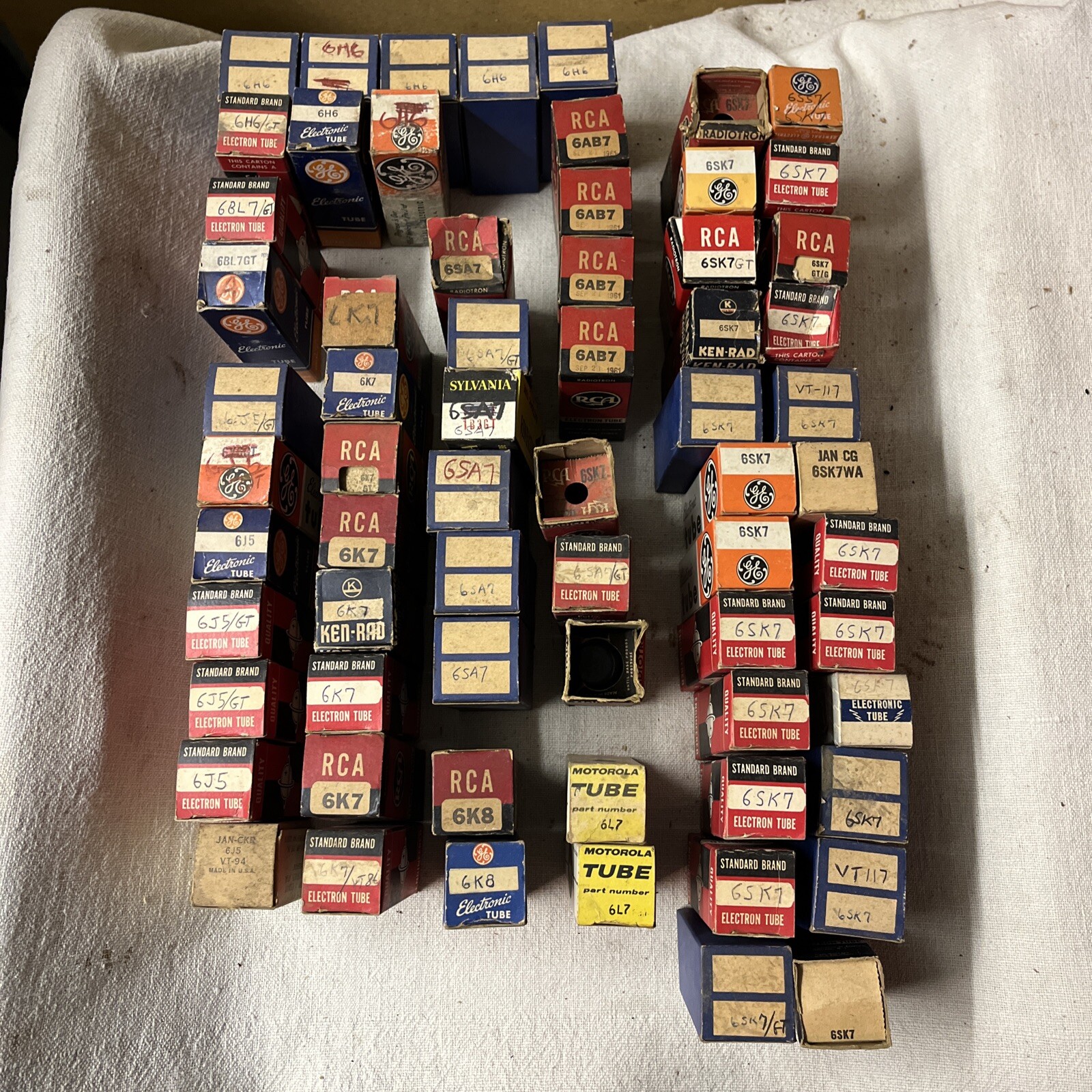LOT of 66 6SK7 6J5 6BL7 6H6 6K8 6SA7 6L7 6AB7 RADIO VACUUM TUBES | eBay
