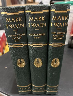 Mark Twain Book Set Lot of 3 1917- 1923 Authorized Editions, Collier | eBay