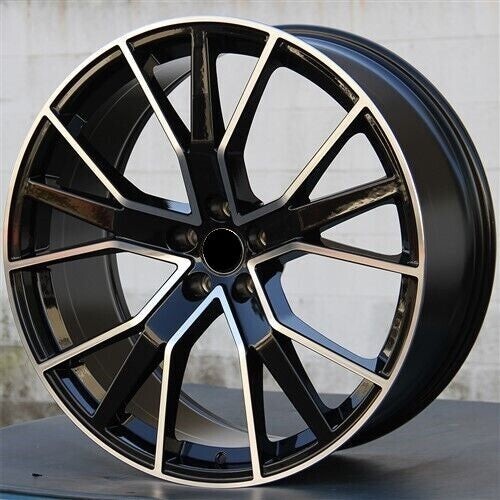 22" Q8 Style Black Machined Wheels Fits Audi A7 S7 Q5 Q7 Q8 SQ7 RSQ8 ...