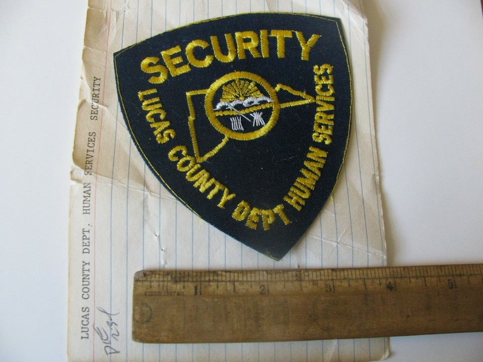 Vtg LUCAS COUNTY OHIO SECURITY HUMAN SERVICE 4" patch NOS STOCK FREE ...