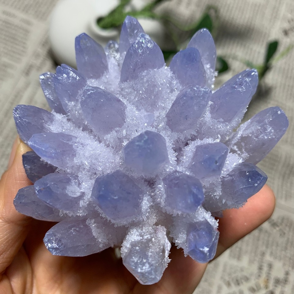 330g New find Purple Phantom Quartz Crystal Cluster mineral samples607 ...