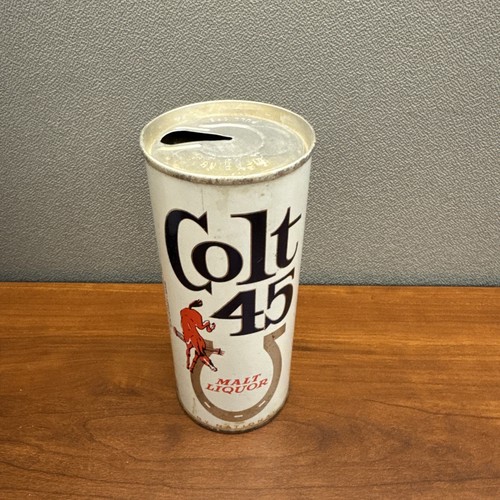Colt 45 Malt Liquor 16oz Steel Beer Can • Pull Tab Top • National ...