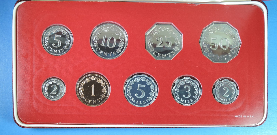 1980 Republic of Malta 9 Coin Proof Set Franklin Mint | eBay