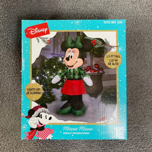 Gemmy Disney Minnie Mouse 3.5ft Airblown Inflatable Christmas ...