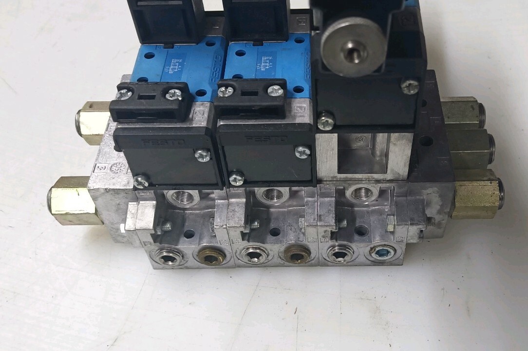 FESTO (VDMA 24 345-D-1) 3-Station Pneumatic Valve Bank Assembly. | eBay