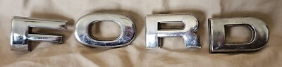 1977 Ford Letters Emblem - 4 pieces | Silver | OE