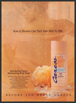 Caress Body Wash 1990s Print Advertisement Ad 1995 Bare Back Shower ...