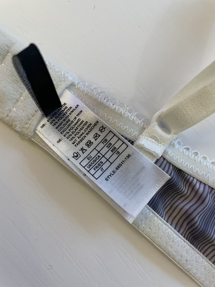 6ixty 8ight Stripped padded push up bra 32B underwired BNWT | eBay