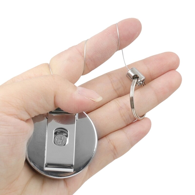 Locking Retractable Keychain Steel Cable,Steel Belt Clip,Oversized ...