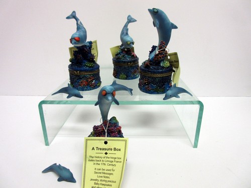 New Dolphin Wearing Sunglasses Hinged Box Set 8 Dolphins 4 Boxes 290.85 ...