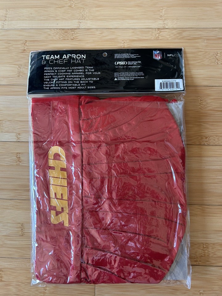 NFL Apron & Chef Hat Gift Set Kansas City Chiefs NEW BBQ Grilling Adult ...