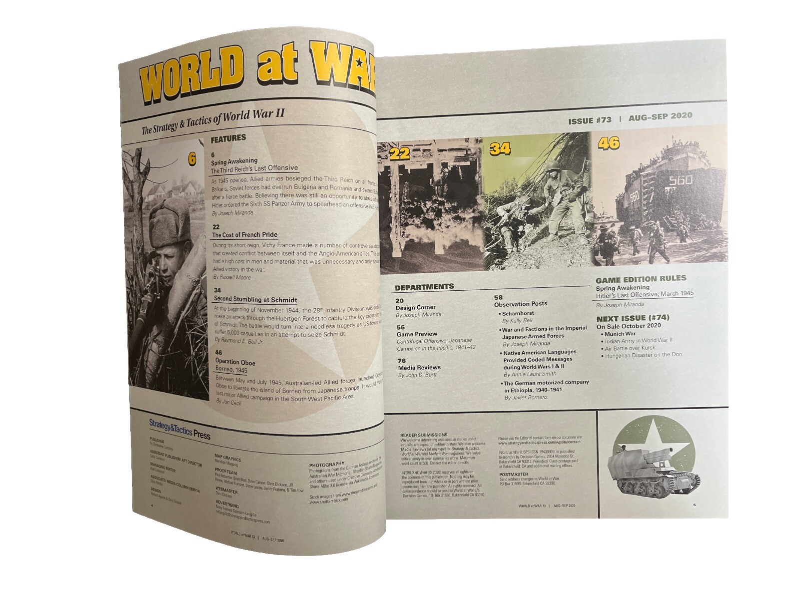 Vintage World At War Board Game Magazine #73 Aug-Sep 2020 - Spring ...
