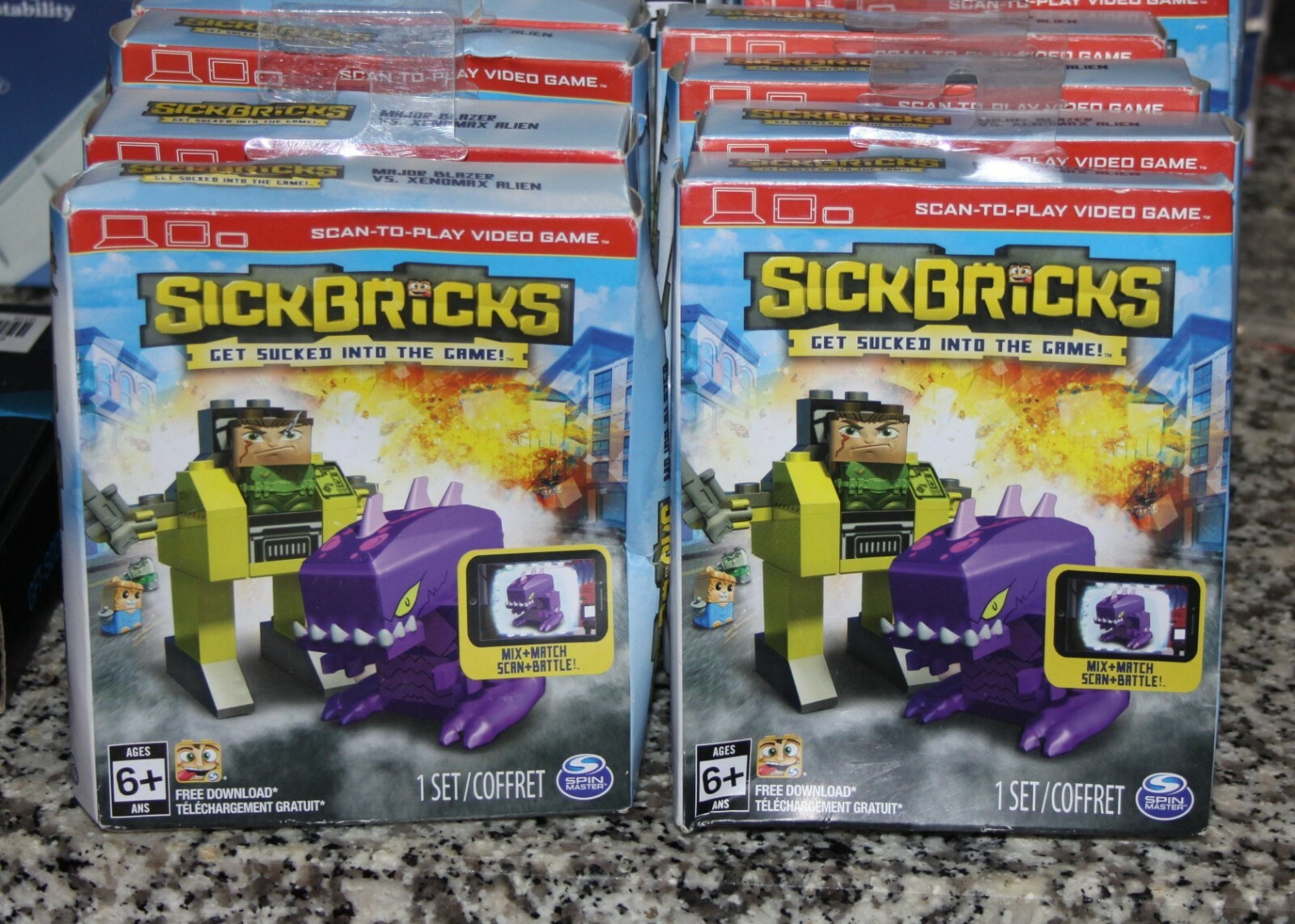 Lot Of 15 Sick Bricks Scan Toy Play Video Games Gift NIB Figures Battle ...