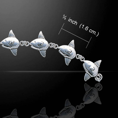 Sunfish 925 Sterling Silver Link Bracelet Fine Ocean Beach Sea Life ...