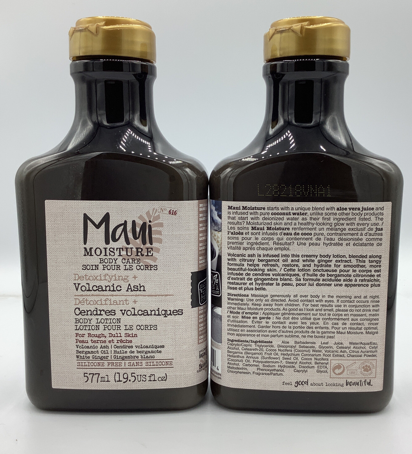 Maui Moisture Body Care Lotion Detoxifying Volcanic Ash 19.5 Fl Oz Pack ...