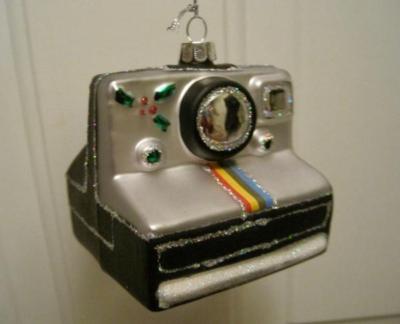 BLOWN GLASS POLAROID INSTANT FILM CAMERA CHRISTMAS ORNAMENT~NWT | eBay