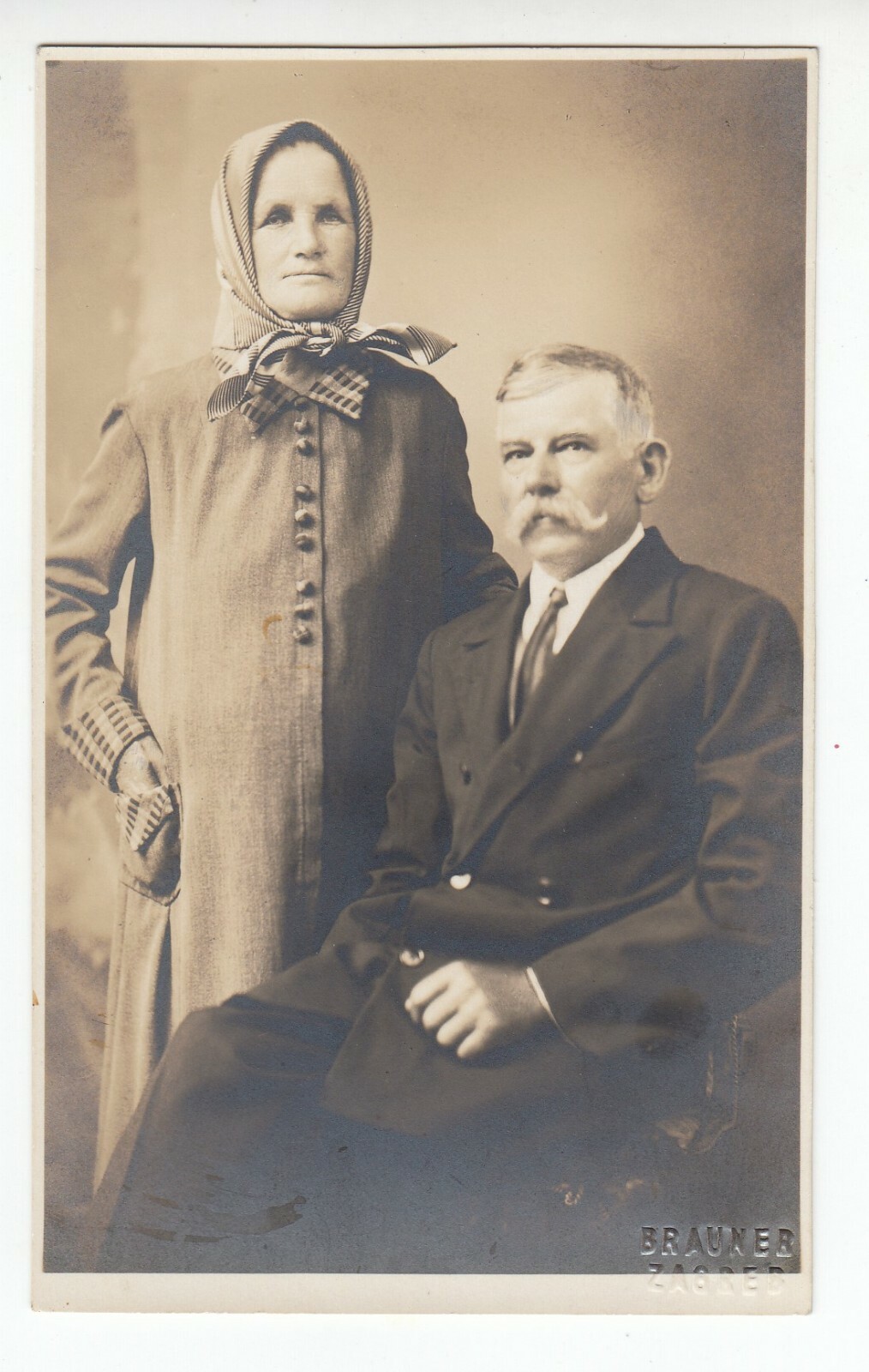 Antique Croatian photo 1910s, Family Grandmother Grandfather Portrait ...