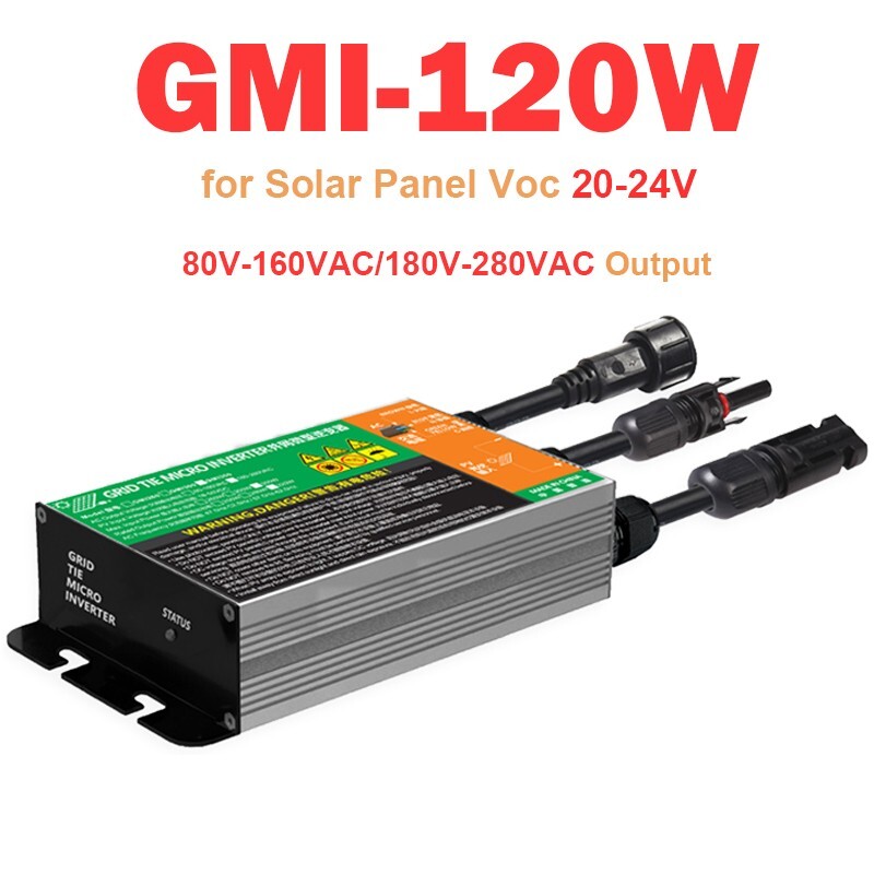 120W MPPT Solar Micro Inverter PV Grid Tie Inverter DC 10.8V-30V to ...