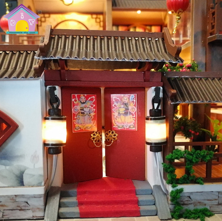 New DIY Miniature Wooden Dollhouse Chinese House Model Kits Handcrafted ...