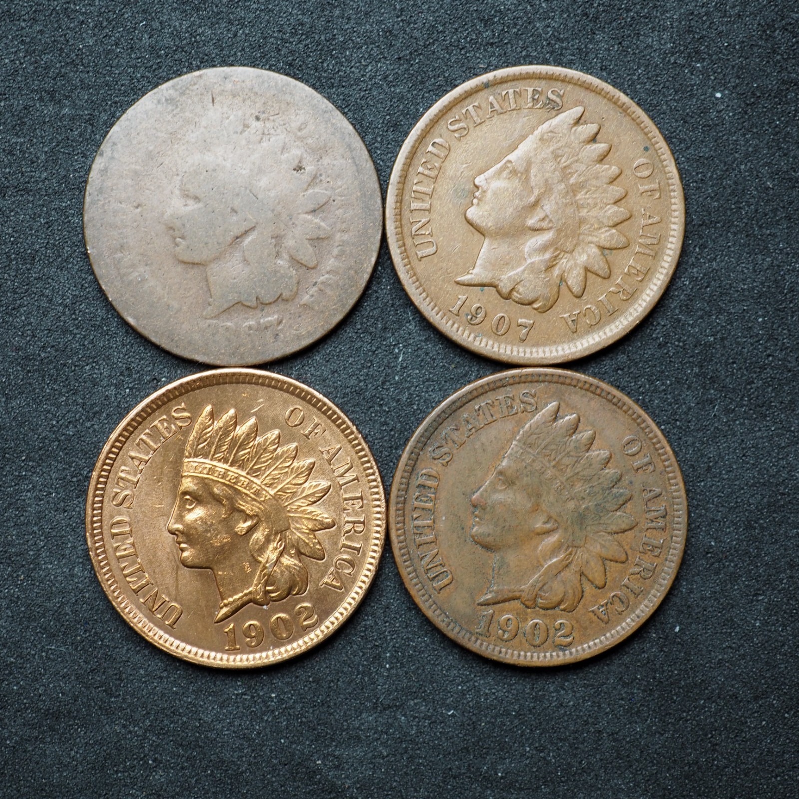 Cull Lot of 4 Indian Head 1 Cents - ***FREE SHIPPING*** Lot 902 | eBay